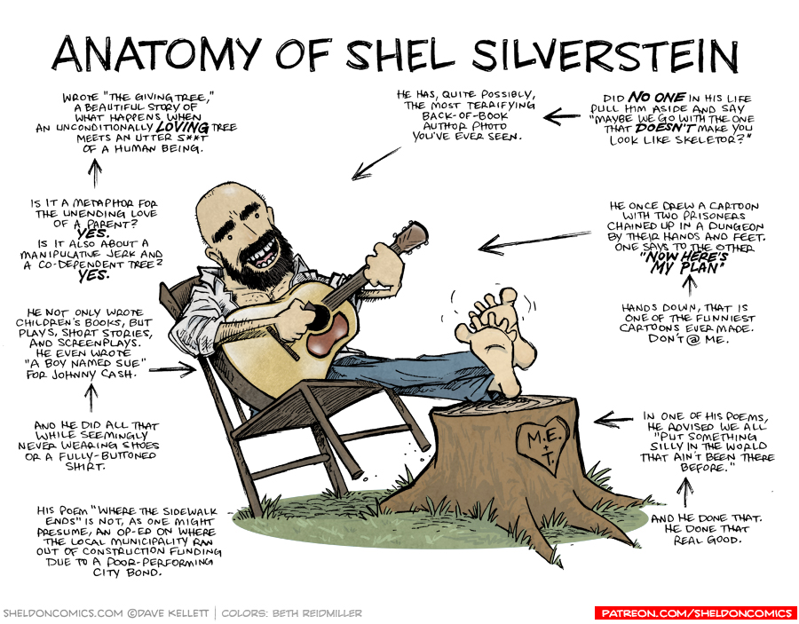 Anatomy of Shel Silverstein - Sheldon® Comic Strip