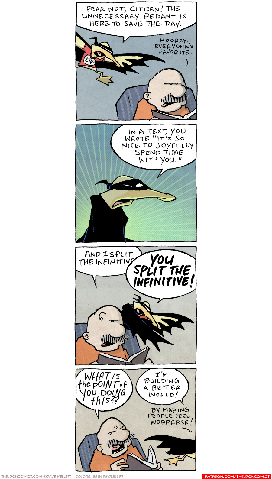 Unnecessary Pedant Saves the Day (again) - Sheldon® Comic Strip