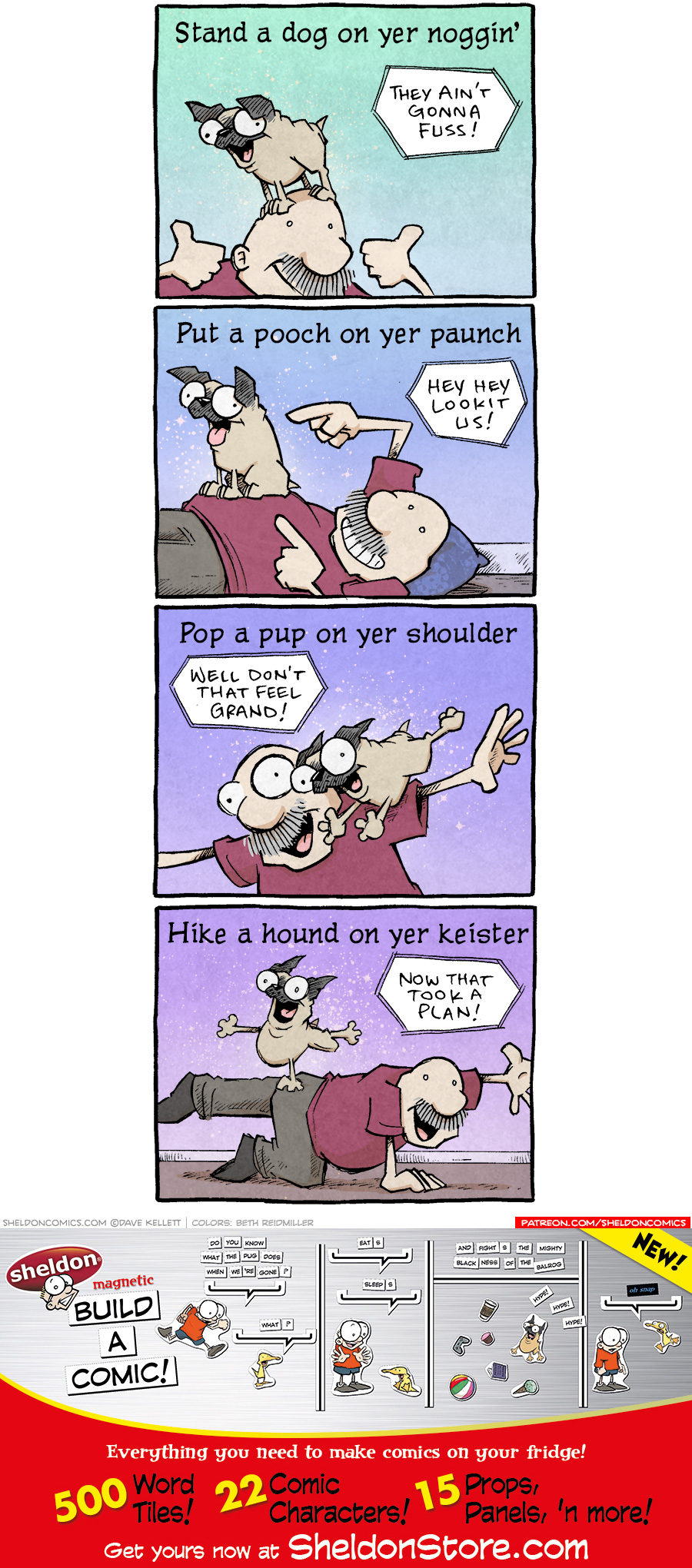 Stand a dog on your noggin! - Sheldon® Comic Strip