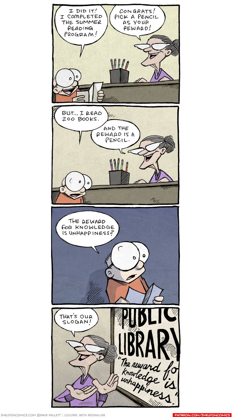 The reward for knowledge... - Sheldon® Comic Strip