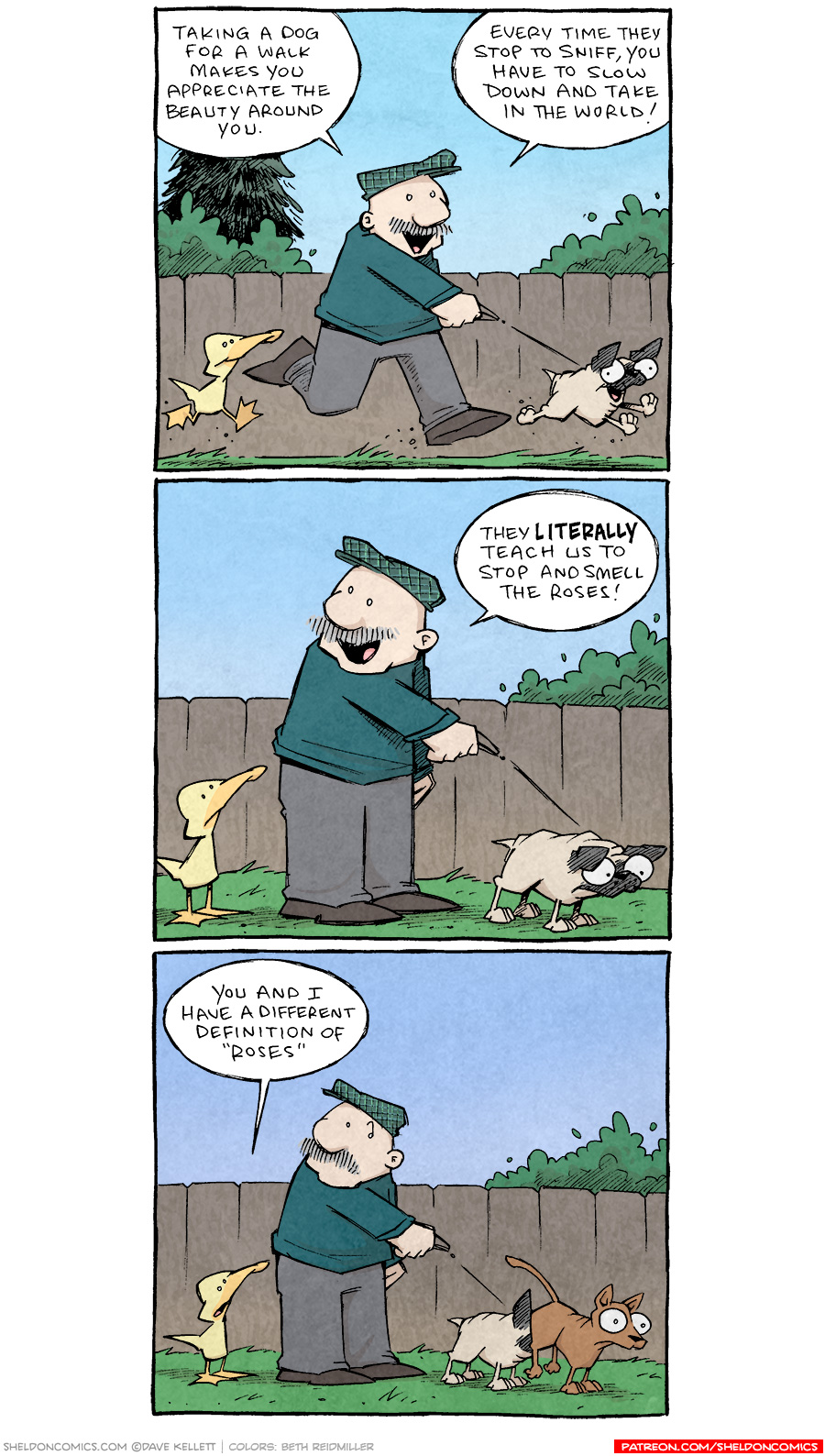 Stop and smell the... - Sheldon® Comic Strip