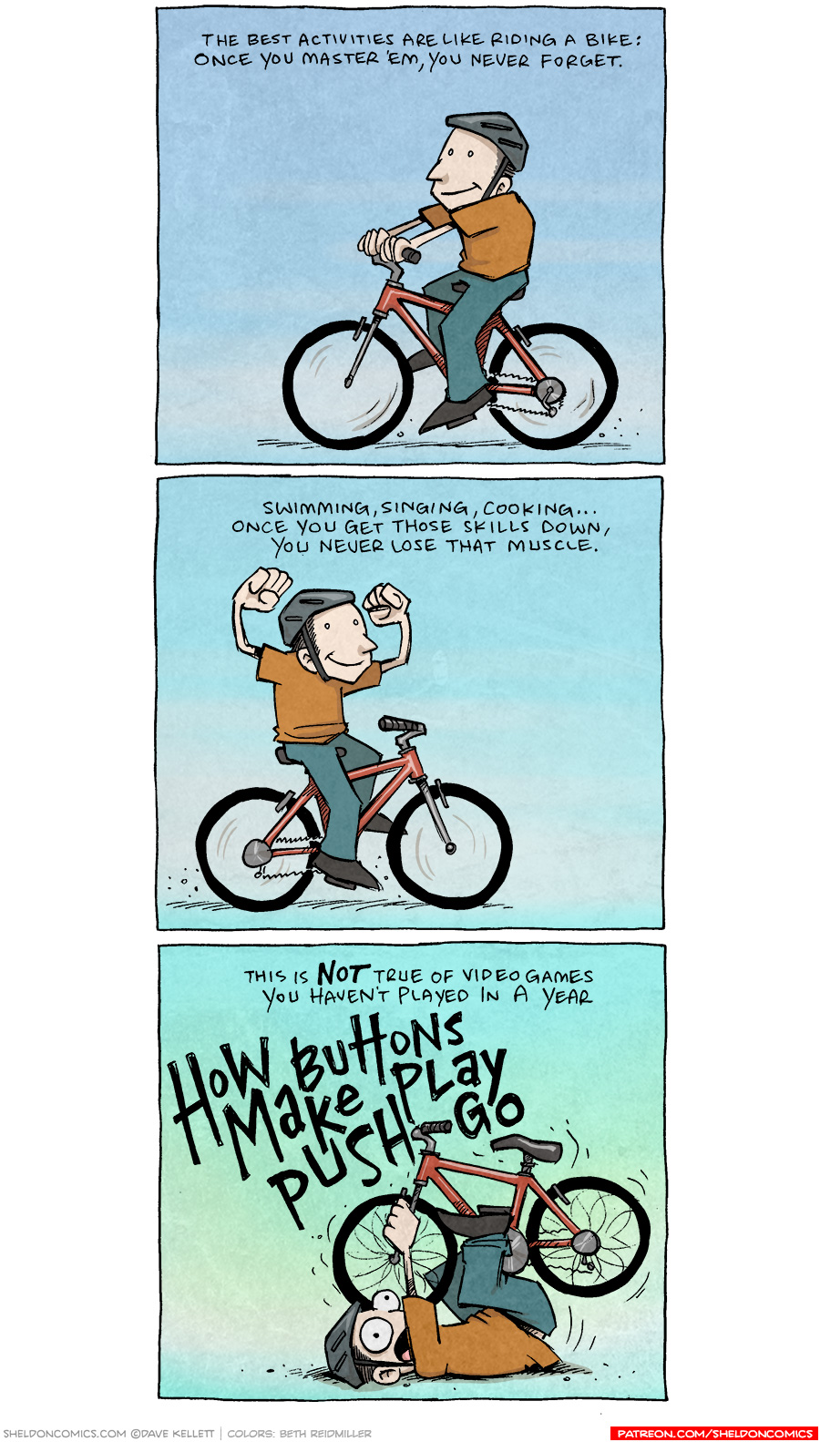 Like Riding a Bike - Sheldon® Comic Strip