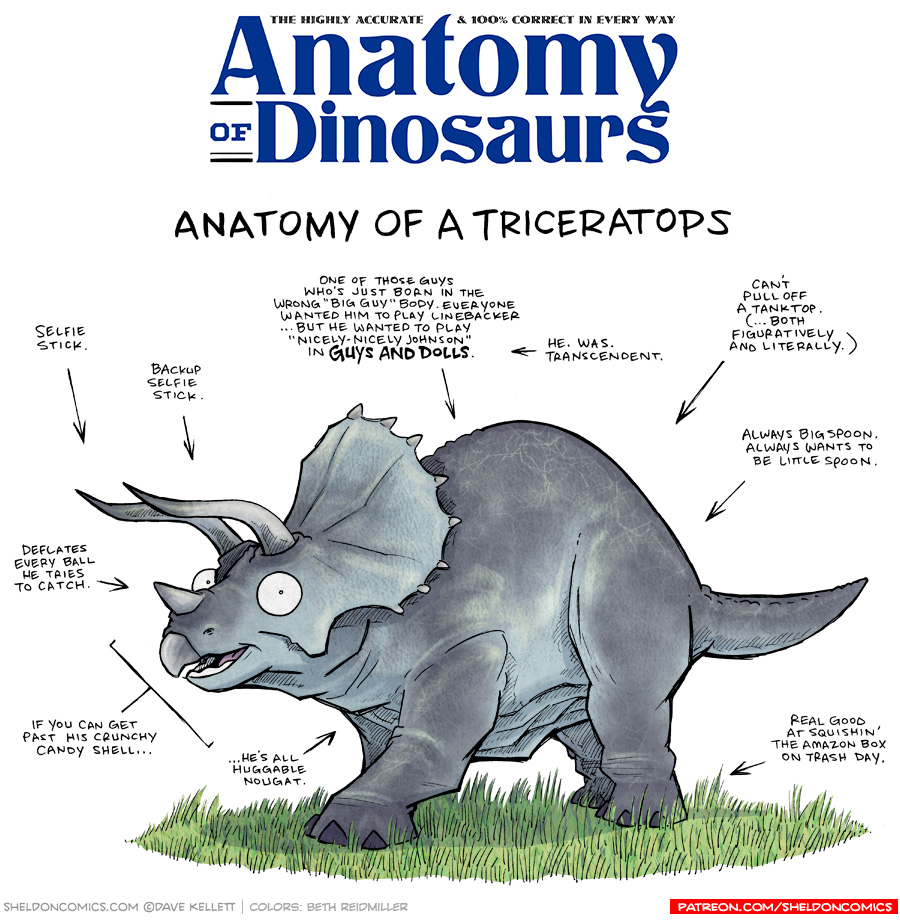 Anatomy of Triceratops - Sheldon® Comic Strip
