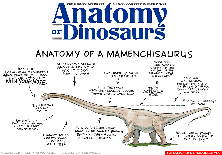 Anatomy of a Mamenchisaurus - Sheldon® Comic Strip