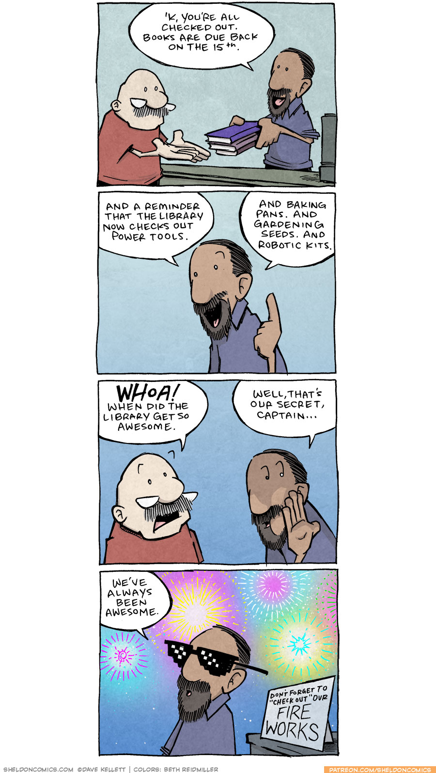 Libraries are Awesome - Sheldon® Comic Strip