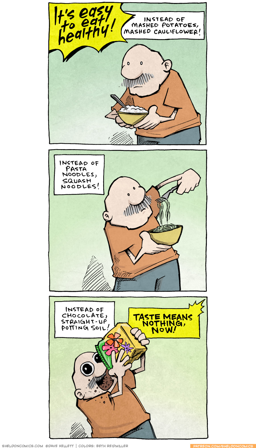 It's Easy to Eat Healthy! - Sheldon® Comic Strip