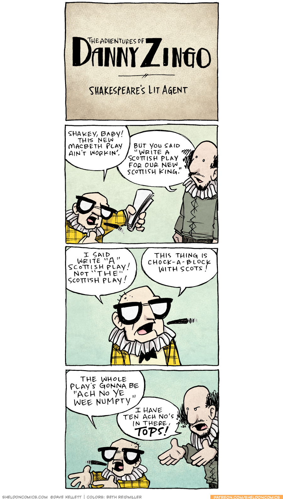 Danny Zingo has some notes. - Sheldon® Comic Strip