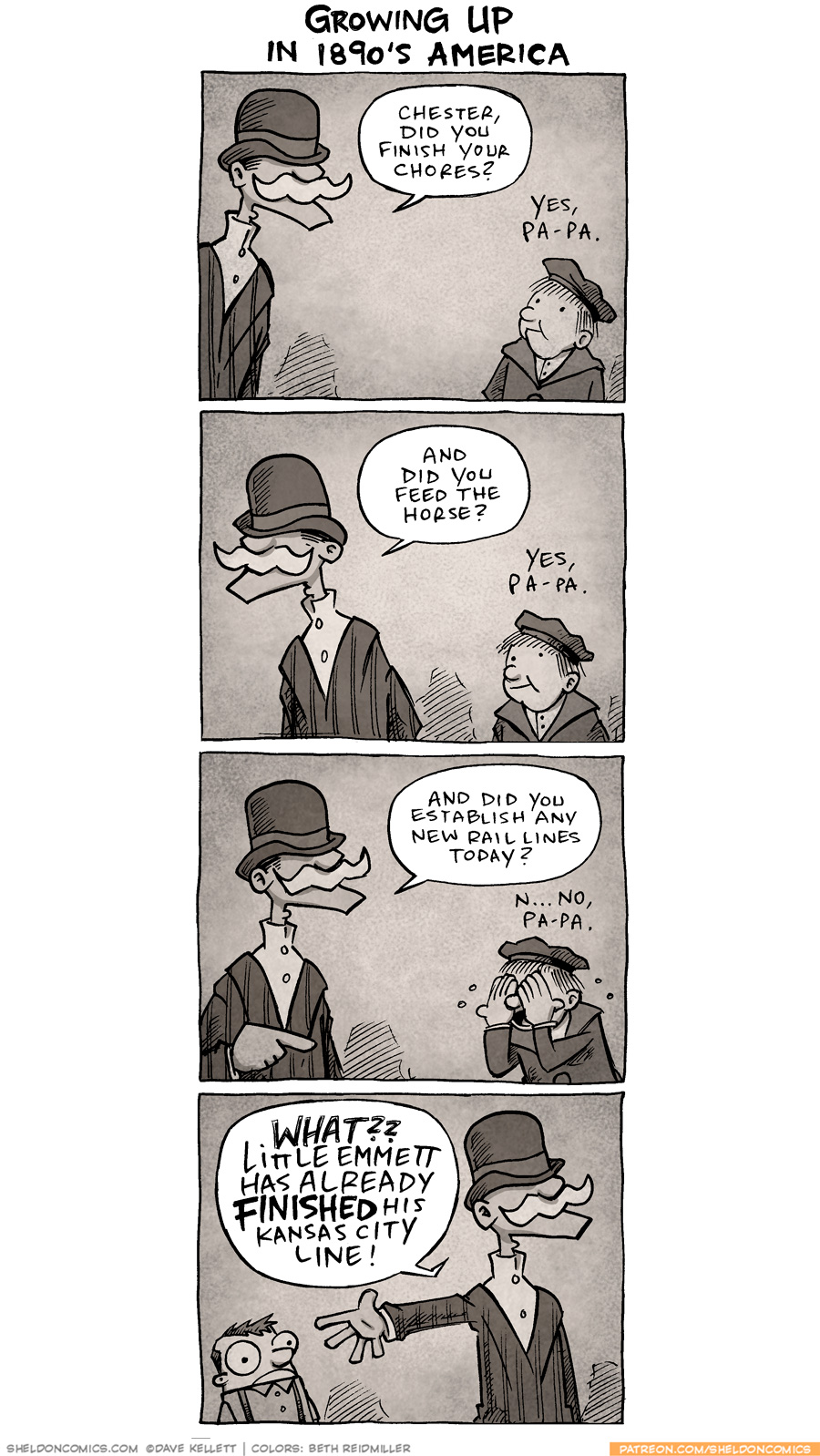 Growing up in the 1890's - Sheldon® Comic Strip